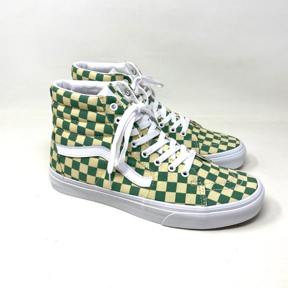 Vans | Shoes | Vans Sk8hi Checkerboard Light Mens Green High Top Canvas ...